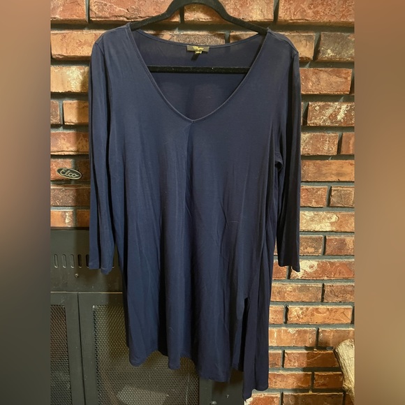 Cupio | Tops | Cupio Navy Blue Tunic Top | Poshmark